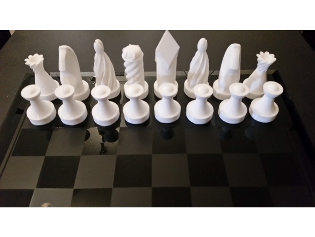Creative/weird chess set 3d model for 3d printers free