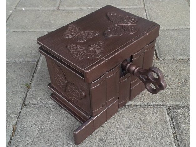 Old copper secret box 3d model for 3d printers free