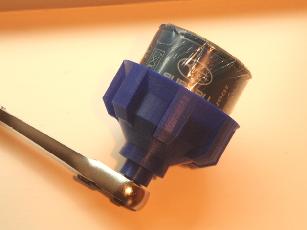 Oil filter removal tool, no mess 3d model for 3d printers free