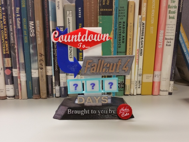 Fallout 4 countdown sign 3d model for 3d printers free