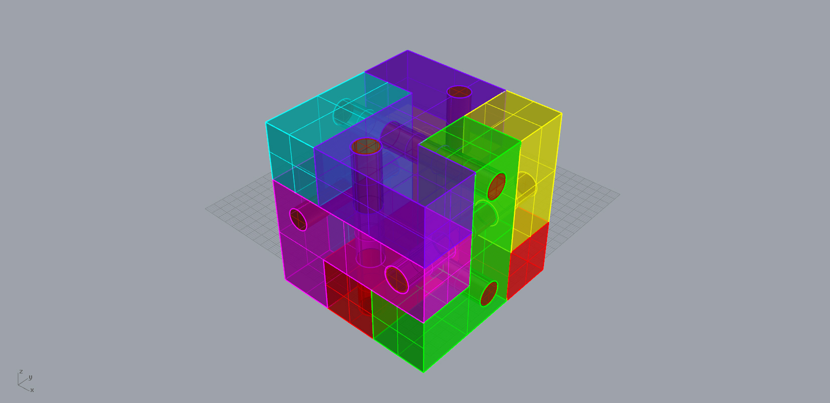 Blocks and pins sliding puzzle 3d model for 3d printers free