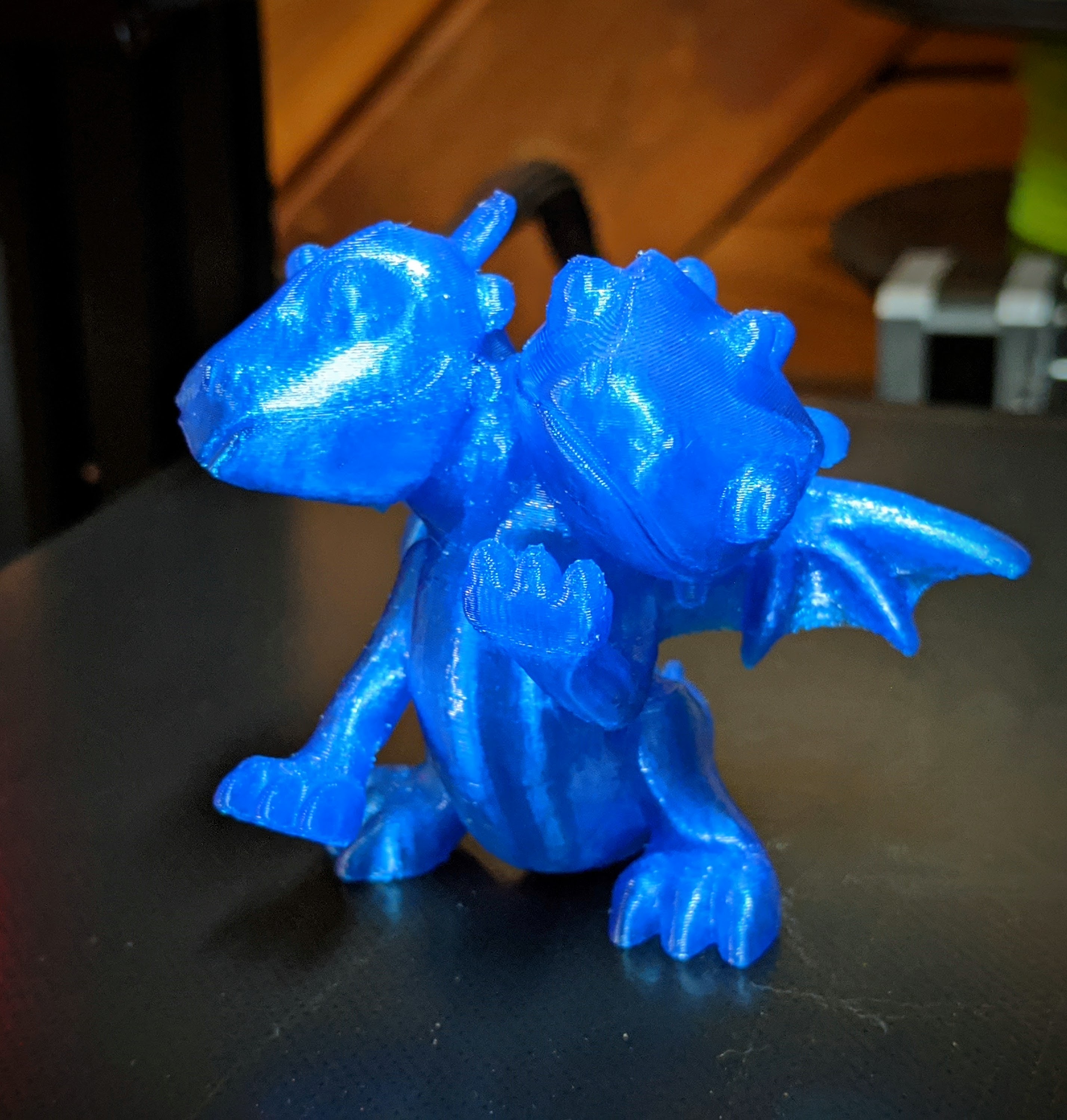Two headed cute rearing dragon 3d model for 3d printers free