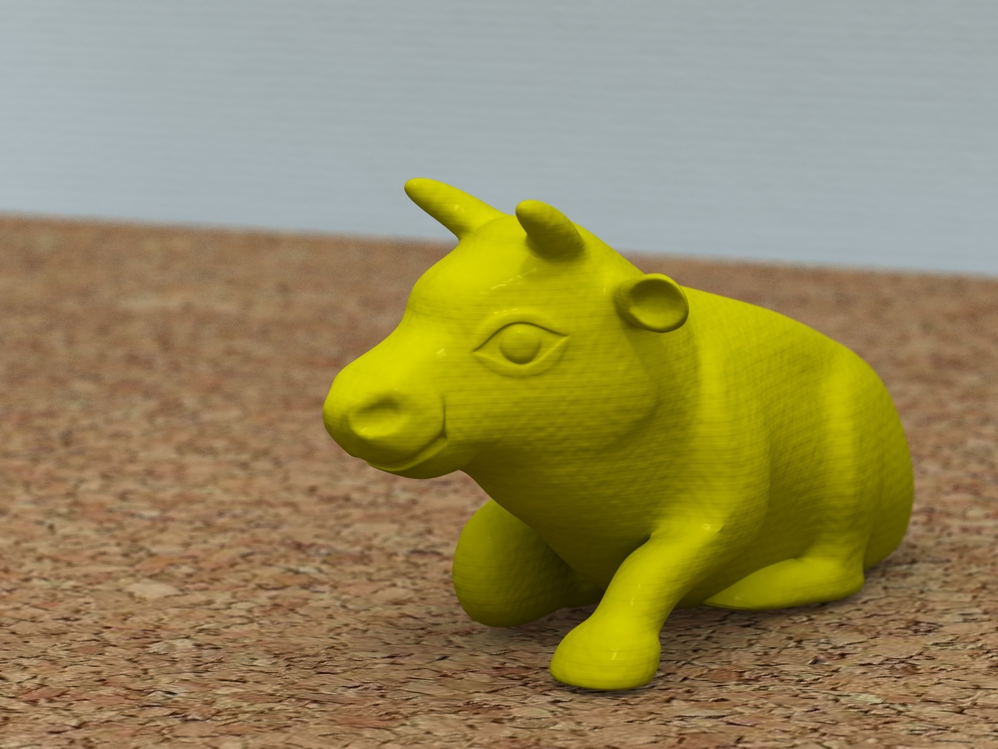 Modelo 3d de Toro acostado [libre] para impresoras 3d gratis