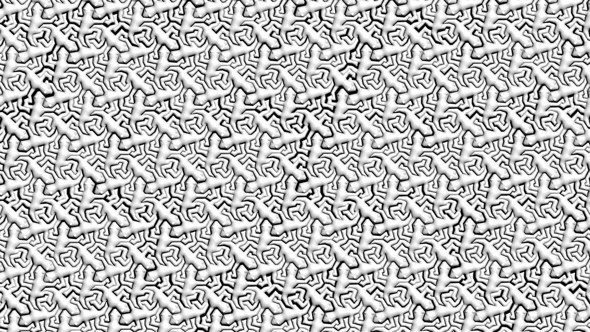 Escher lizard plate (fixed lizards) 3d model for 3d printers free